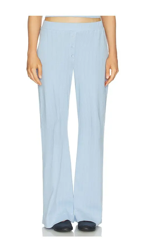 VIR VITA Pointelle Lounge Pant - Vintage Blue