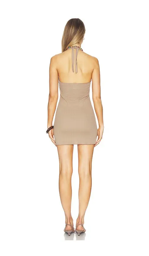 VIR VITA X Pointelle Halter Dress