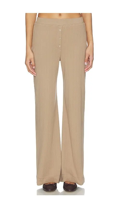 VIR VITA Pointelle Lounge Pants - Bark
