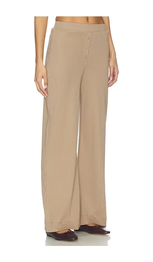 VIR VITA Pointelle Lounge Pants - Bark