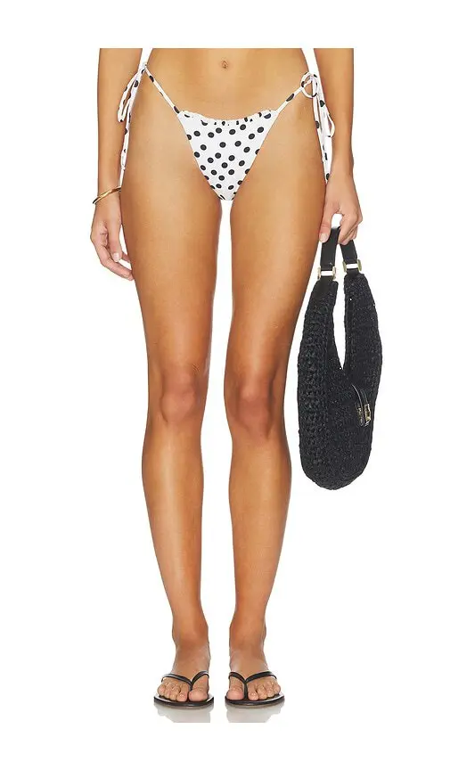 Tularosa Damia Bikini Bottom - Black & White Dot Mix
