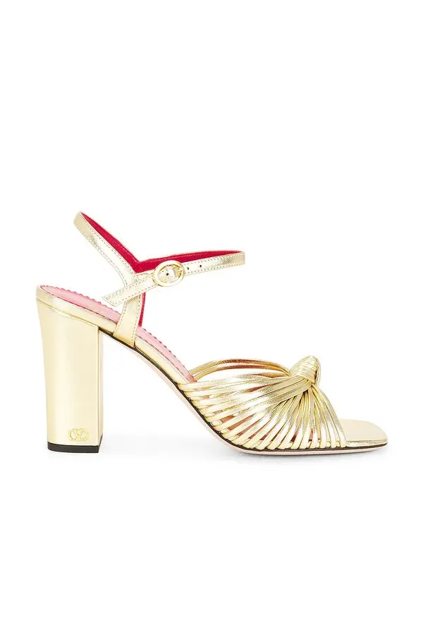 Valentino Garavani Vg Annet 90 Sandal - Antique Brass Light