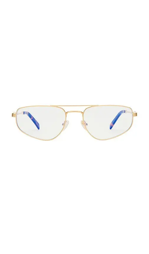 LUV LOU The Harvey Blue Light Glasses - Brushed Gold