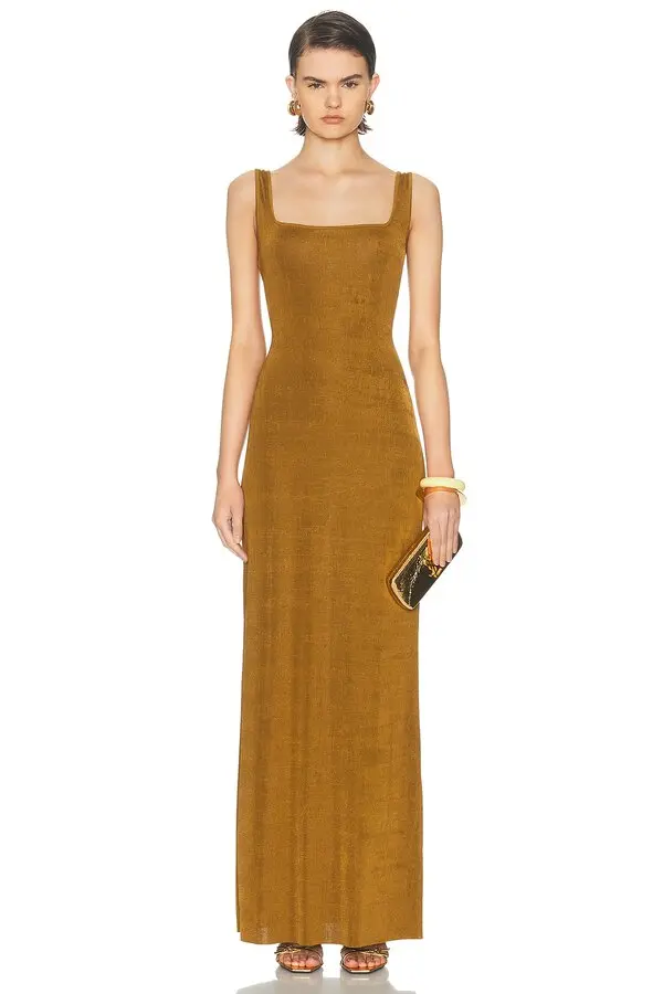 SEROYA Luna Dress - Ochre