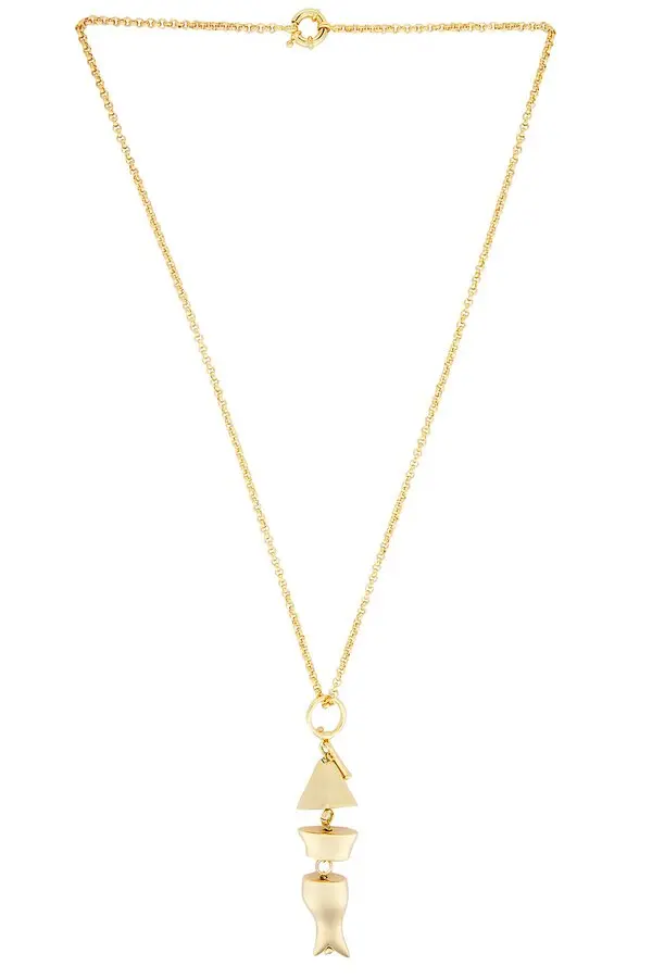 Timeless Pearly Fish Pendant Necklace - Multi