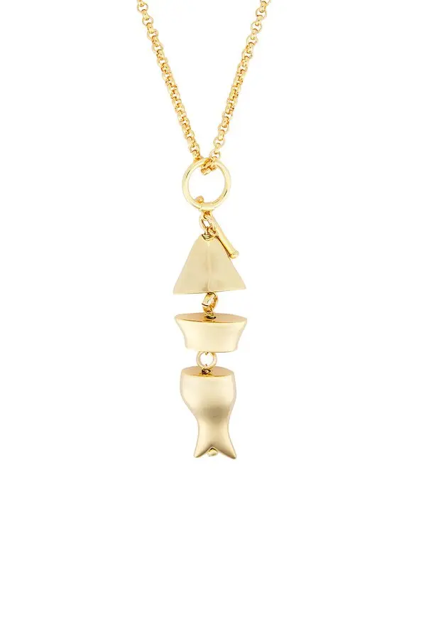 Timeless Pearly Fish Pendant Necklace