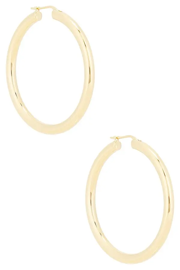 Saint Laurent Creoles Simple Earrings - Dore