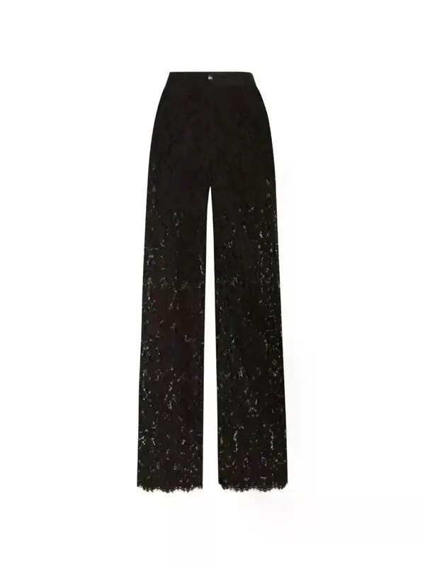 Dolce & Gabbana Cordonetto Lace Trousers - Black