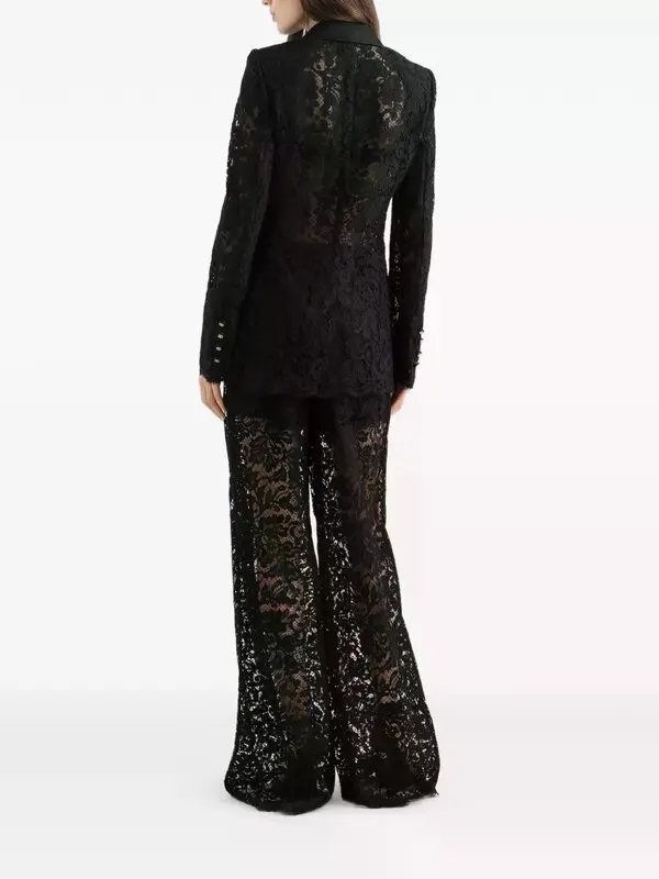 Dolce & Gabbana Cordonetto Lace Trousers - Black