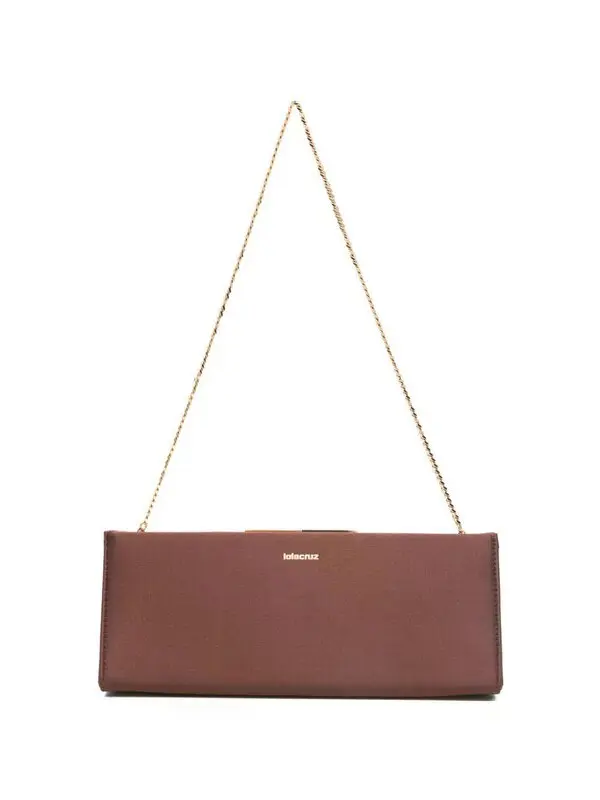 Lola Cruz Chain-strap Clutch Bag - Brown