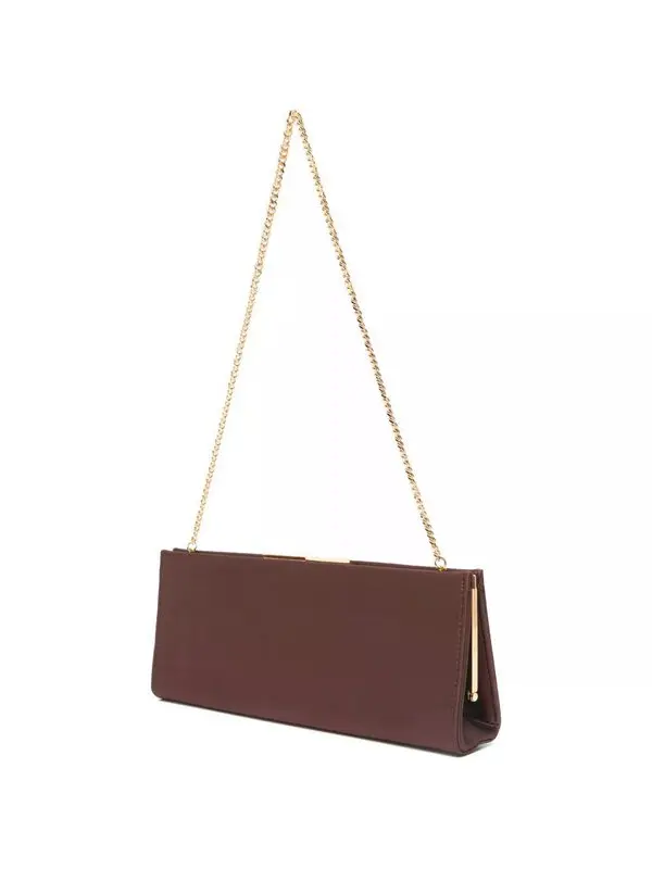 Lola Cruz Chain-strap Clutch Bag - Brown