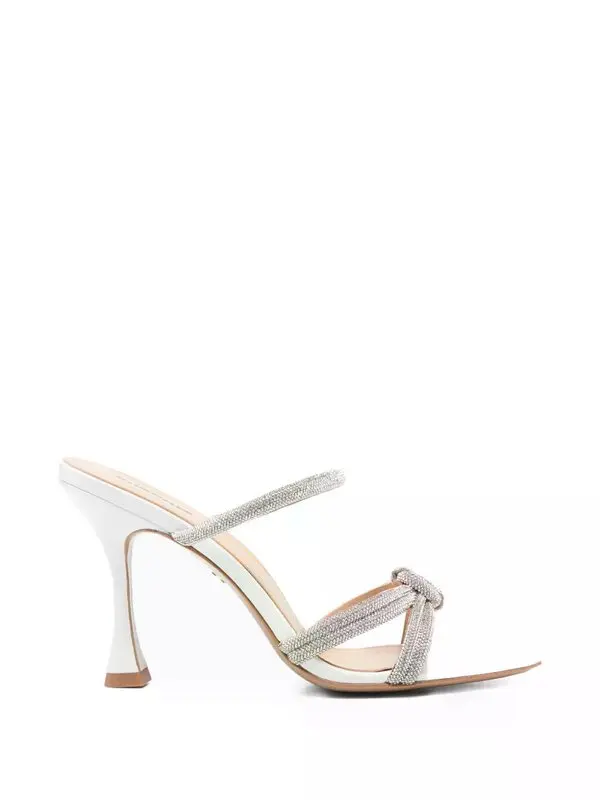 Lola Cruz Alice Embellished Knot Mules