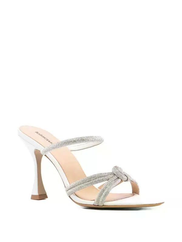 Lola Cruz Alice Embellished Knot Mules