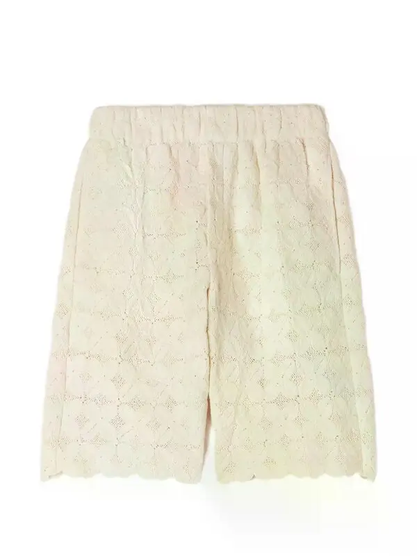 Sandro Broderie Anglaise Cotton Shorts - Neutrals