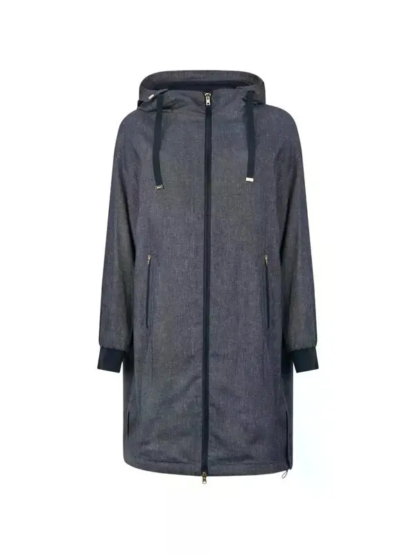 Herno Hooded Zip-fastening Coat - Blue