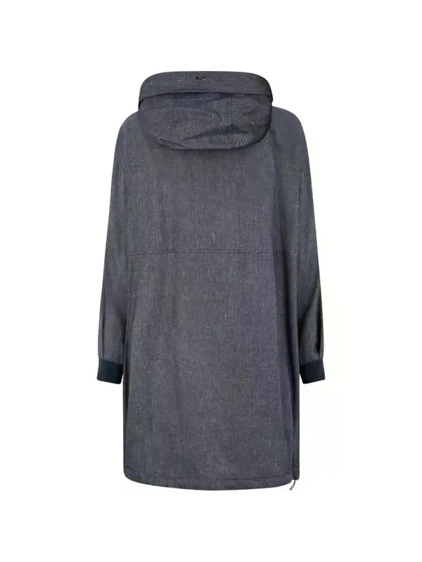 Herno Hooded Zip-fastening Coat - Blue