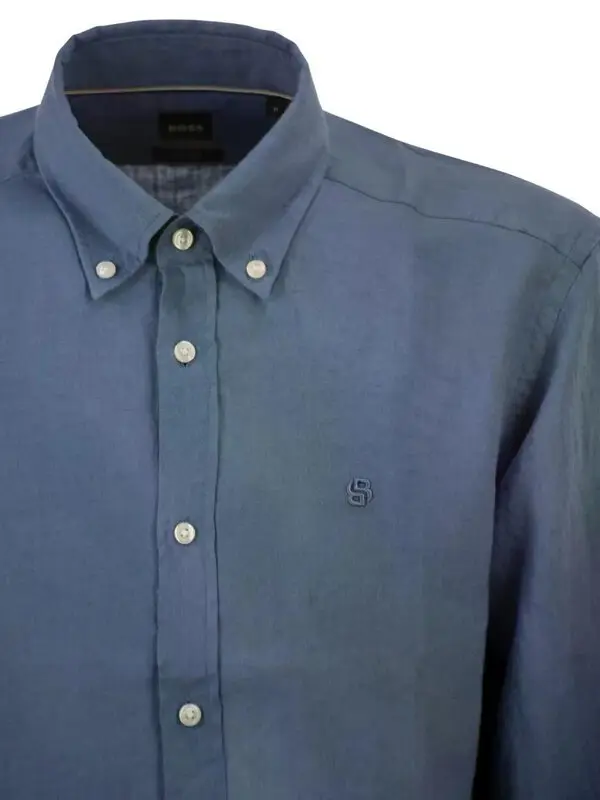 BOSS Button-down Linen Shirt