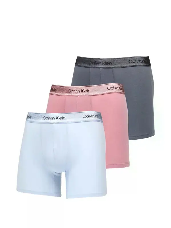 Calvin Klein Logo-waistband Boxers Set - Blue