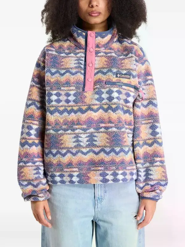 Columbia Helvetia™ Ii Cropped Sherpa Printed Fleece Sweatshirt