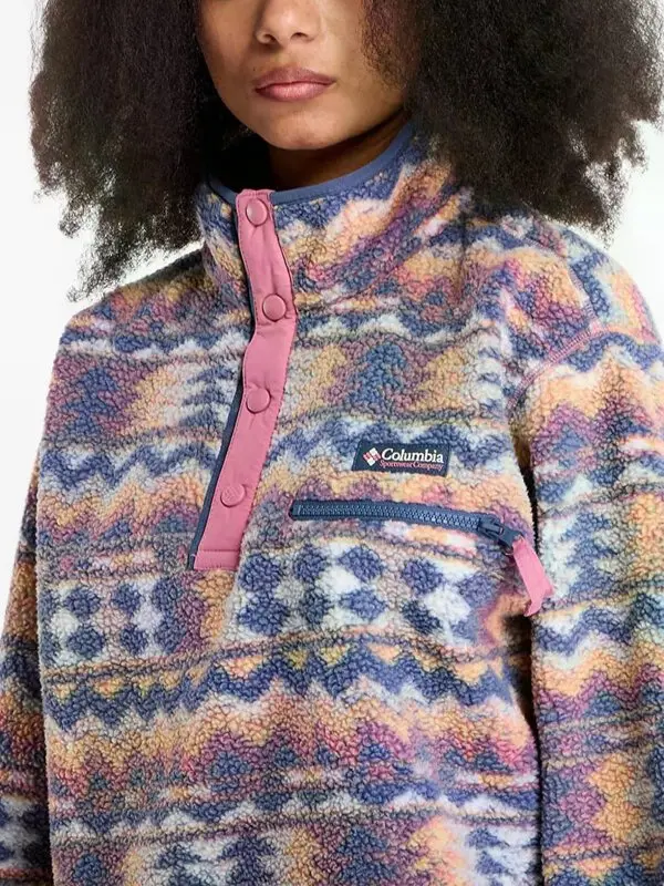 Columbia Helvetia™ Ii Cropped Sherpa Printed Fleece Sweatshirt