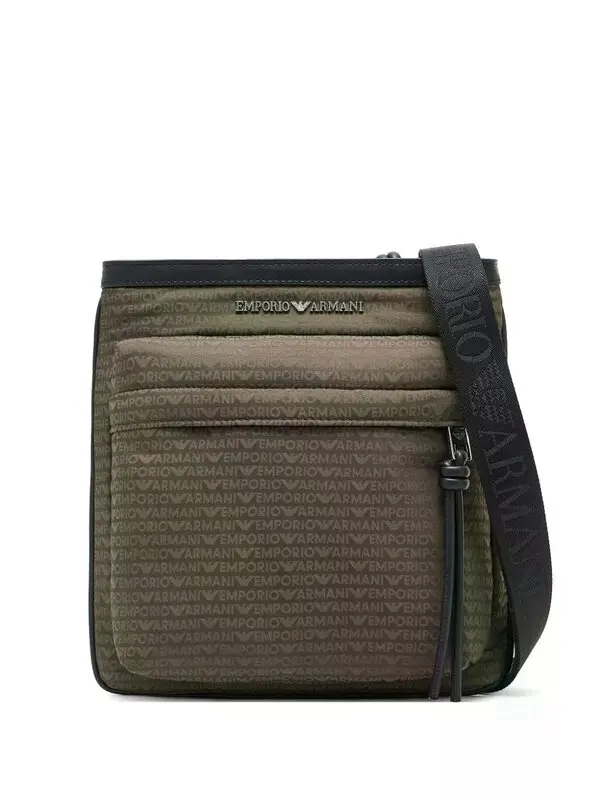 Emporio Armani Logo-pattern Shoulder Bag - Grey