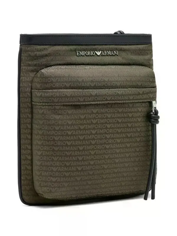 Emporio Armani Logo-pattern Shoulder Bag - Grey
