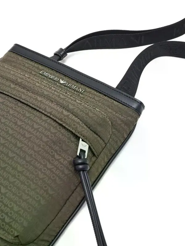 Emporio Armani Logo-pattern Shoulder Bag - Grey