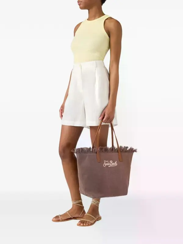 MC2 SAINT BARTH City Fringed Tote Bag - Brown