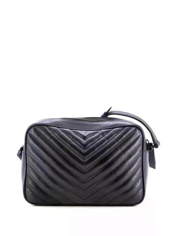 Saint Laurent Lou Camera Bag Matelasse Chevron Leather - Black