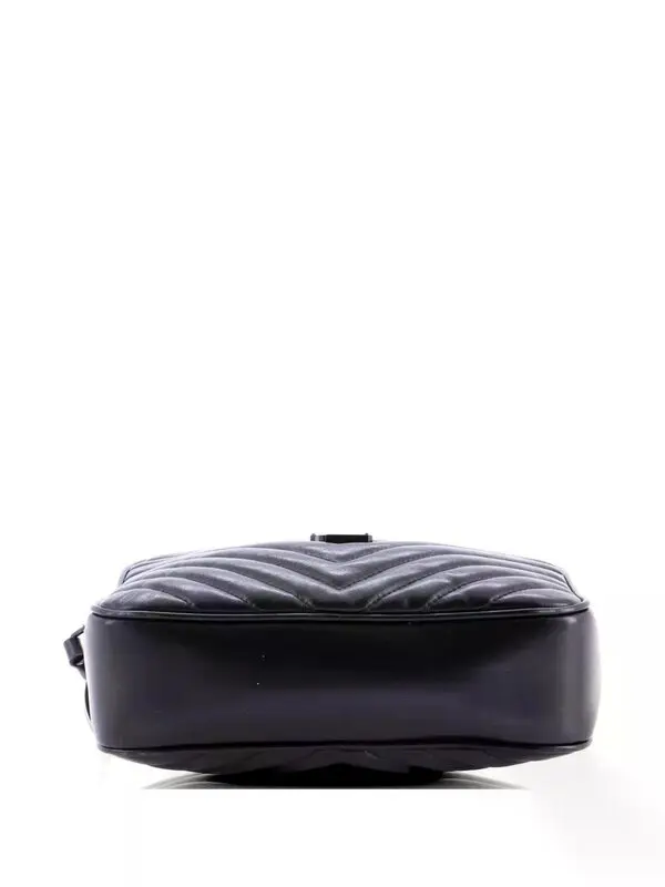 Saint Laurent Lou Camera Bag Matelasse Chevron Leather - Black