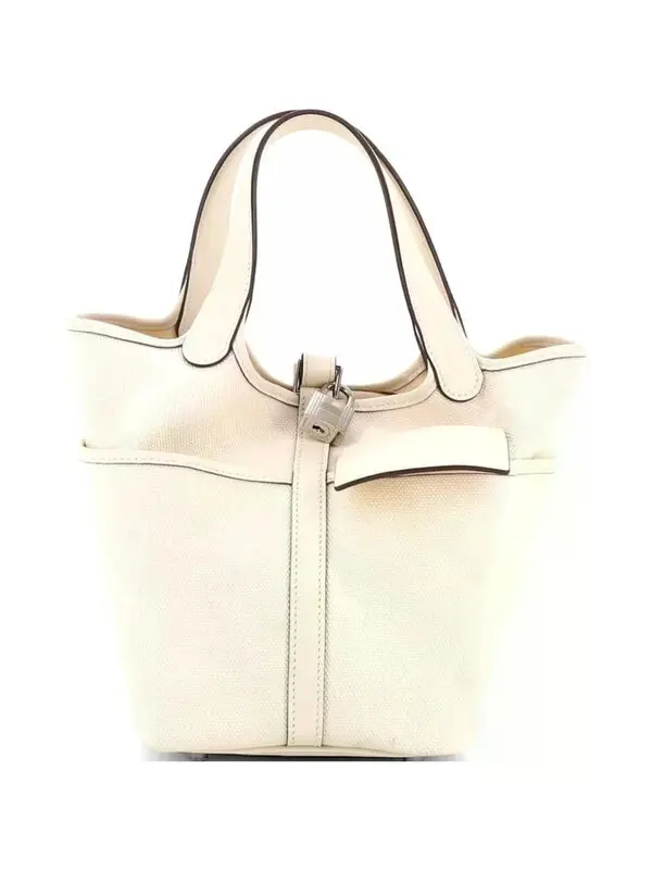 Hermès Cargo Picotin Lock Bag Canvas And Swift Pm