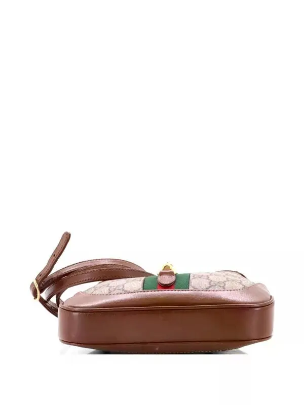 Gucci Jackie 1961 Gg Coated Canvas Mini Hobo Bag - Brown