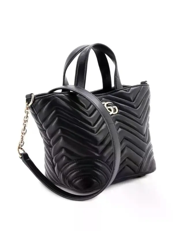 Gucci Betty Convertible Matelasse Leather Small Tote Bag - Black