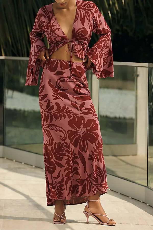 JULA Etla Printed Midi Skirt