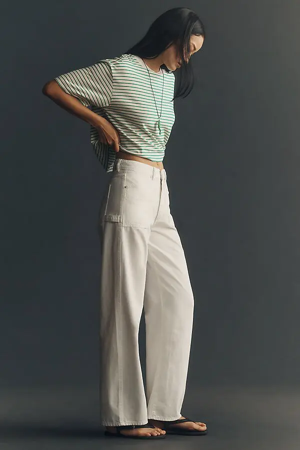 DL1961 Taylor High-rise Relaxed Barrel Jeans - White
