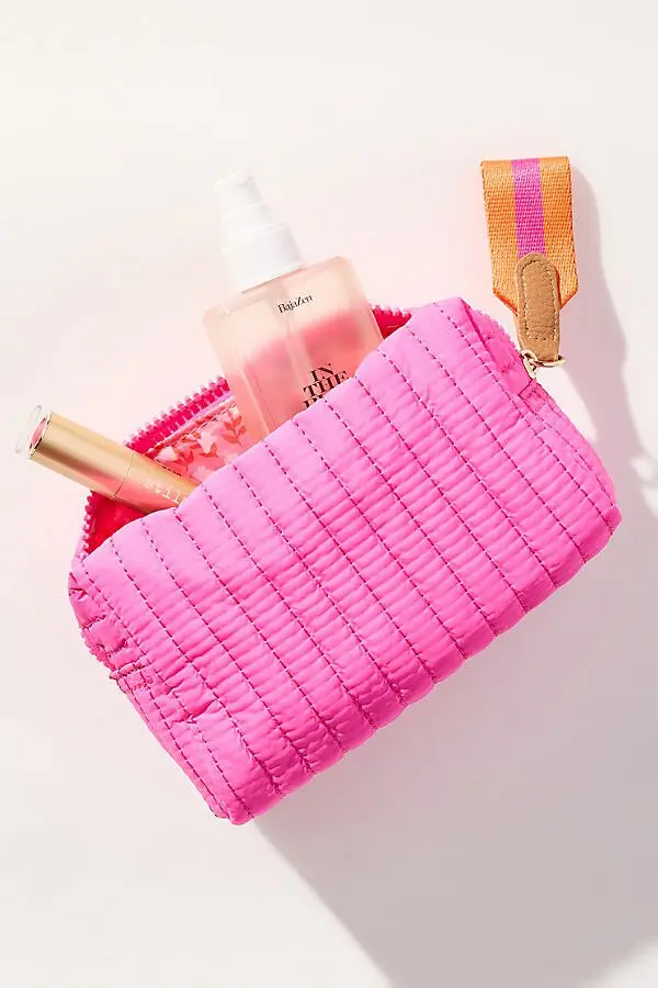 SHIRALEAH Ezra Boxy Cosmetic Bag - Magenta
