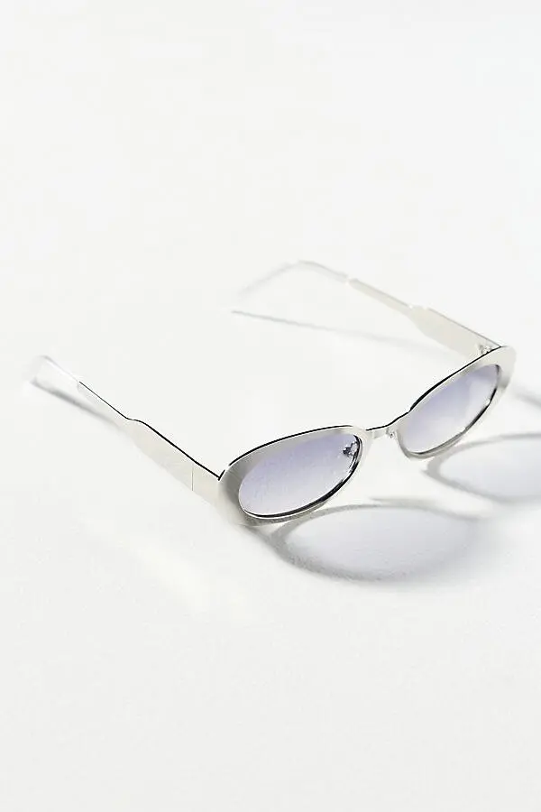 ELITE EYEWEAR Slim Metal Oval Sunglasses