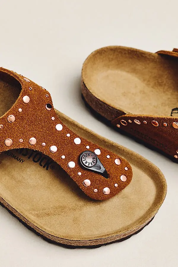 BIRKENSTOCK Gizeh Rivet Thong Sandals - Mink