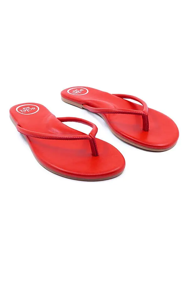 SOLEI SEA Vivie Thong Sandals - Red