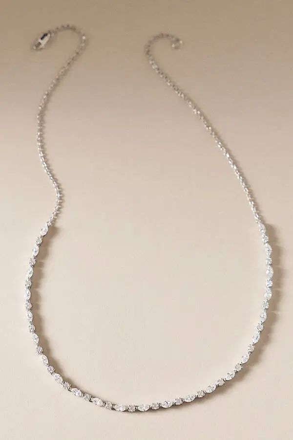 FINE DIAMONDS BY ANTHROPOLOGIE WEDDINGS Multi-stone Lab Grown Diamond Necklace - Silver