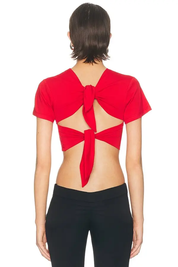 Attico Cropped T-shirt - Red