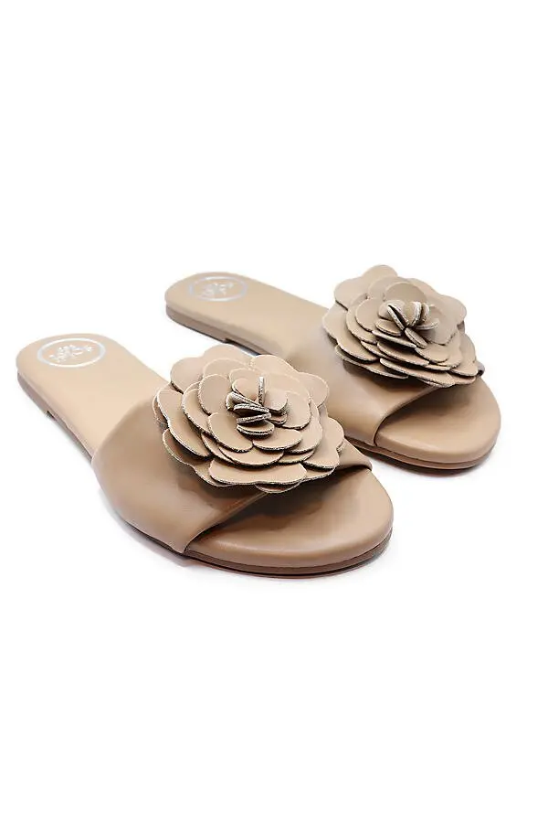 SOLEI SEA Dahlie Slide Sandals - Ivory