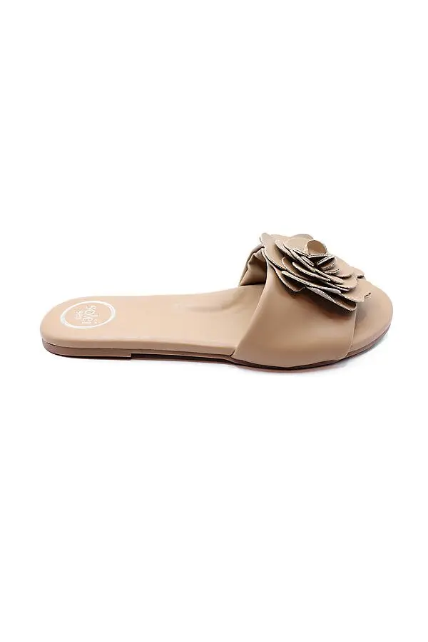 SOLEI SEA Dahlie Slide Sandals - Ivory