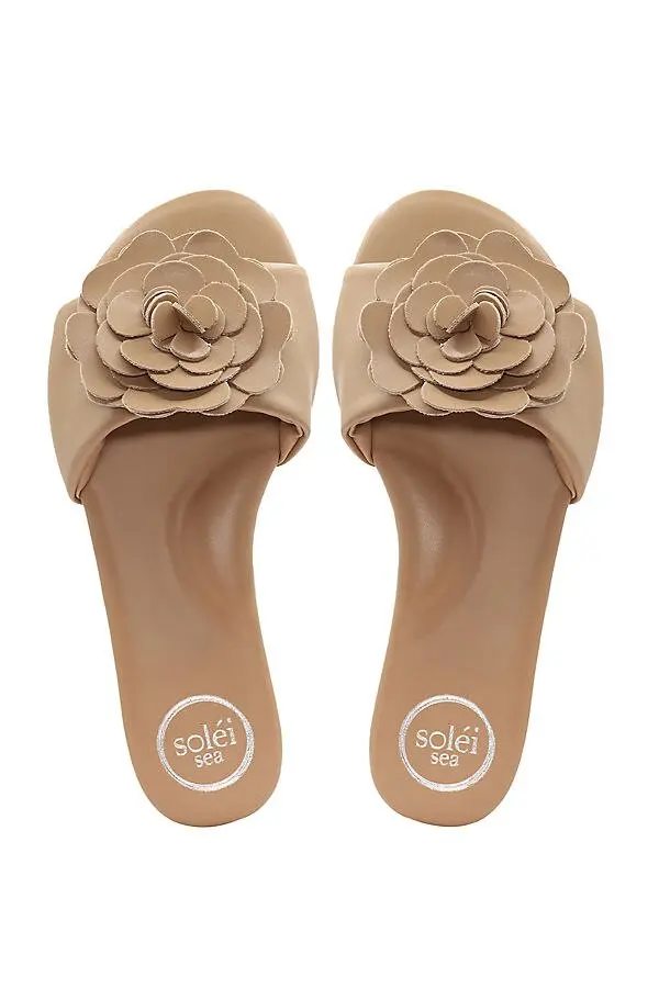 SOLEI SEA Dahlie Slide Sandals - Ivory