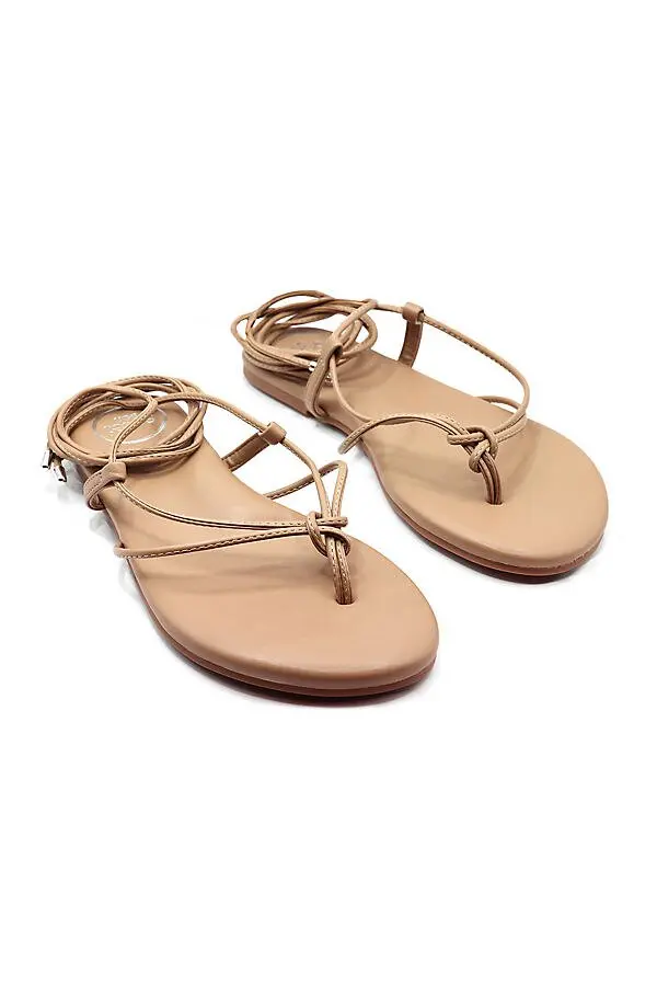 SOLEI SEA Angie Wrap Sandals - Tan