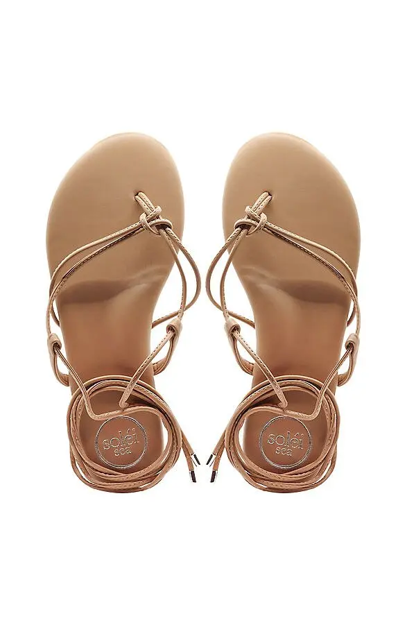 SOLEI SEA Angie Wrap Sandals - Tan