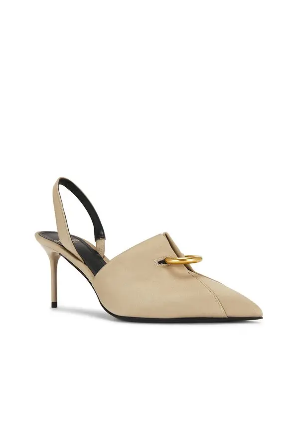 Balmain Piercing Slingback Pumps - Sand