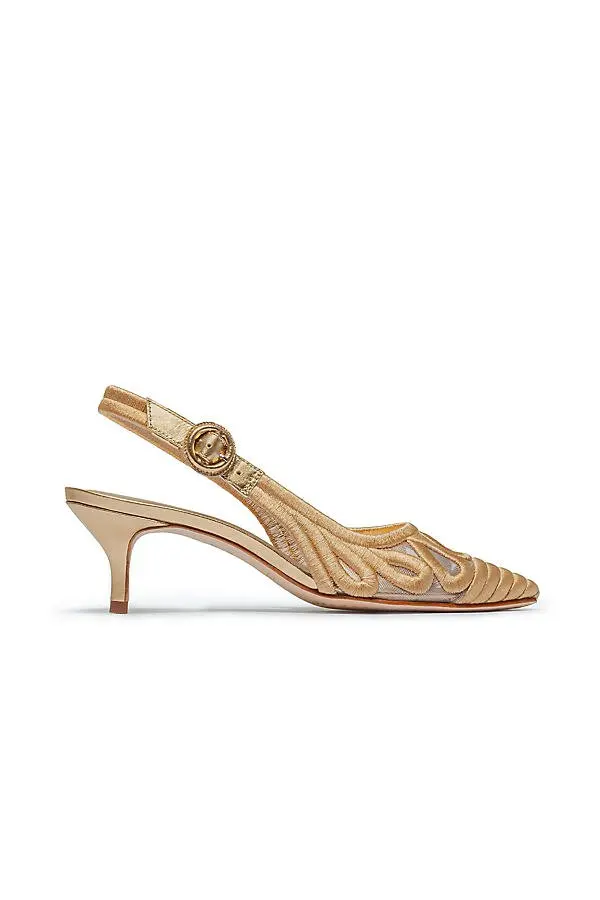 Bernardo Madah 60 Slingback Heels - Gold