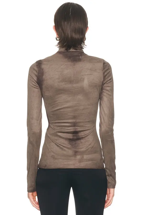 Acne Studios Tarkis Faux Suede Top - Ash Grey