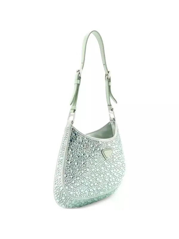 Prada Cleo Crystal Embellished Small Crossbody Bag